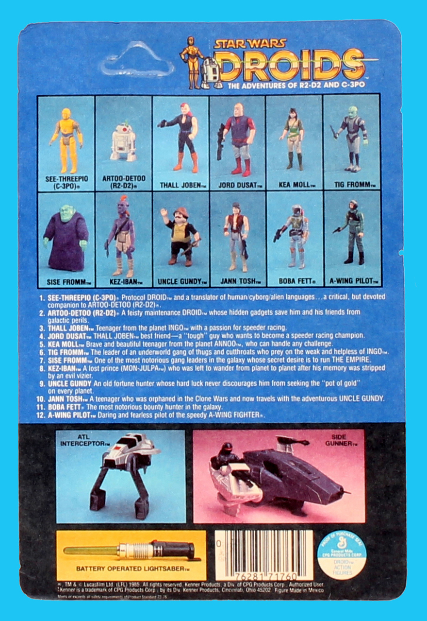 Kenner Star Wars Droids Card Back - mrvintagestarwars.com » Mr Vintage ... Kenner Star Wars Droids Card Back - mrvintagestarwars.com » Mr Vintage ...